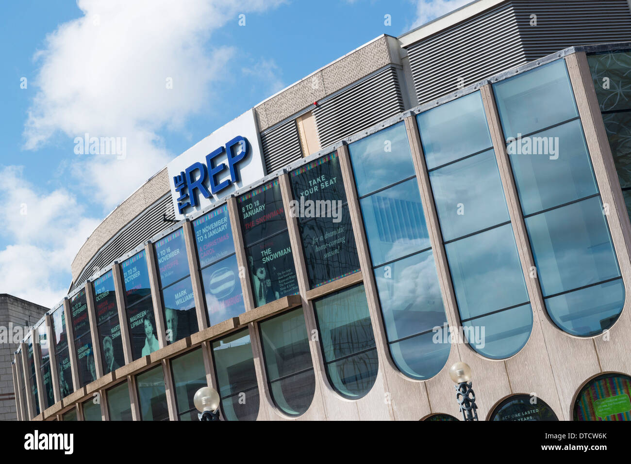 The REP theatre in Centenary Square, Birmingham, West Midlands, England ...