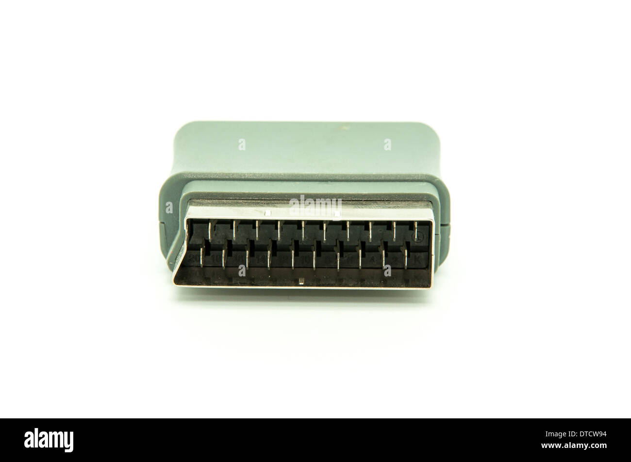 TV connector on a white background Stock Photo - Alamy