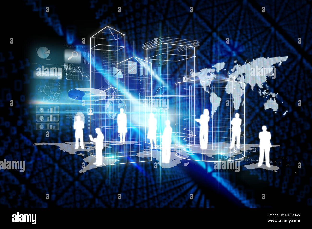 Composite image of global technology background Stock Photo - Alamy