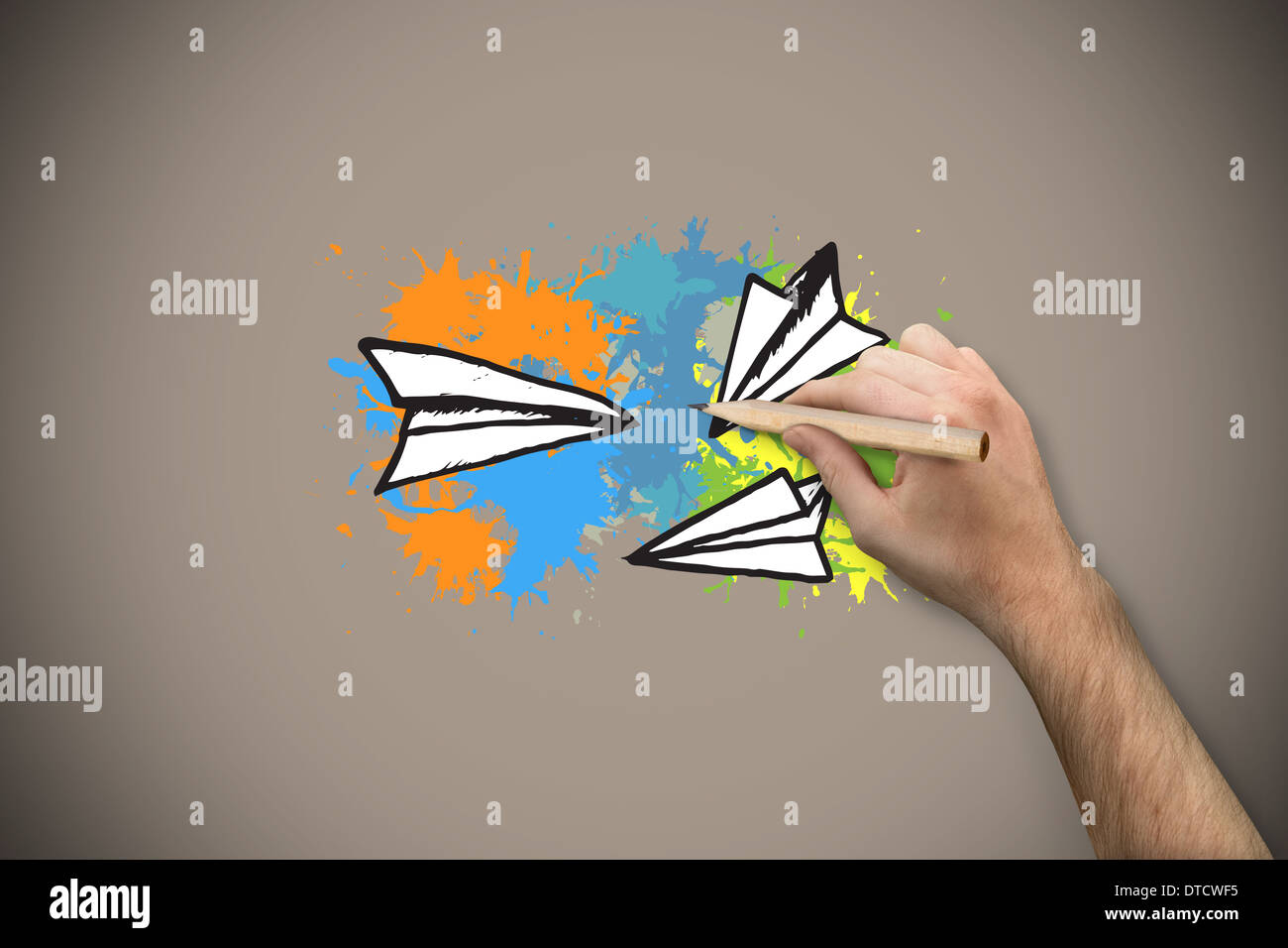 Colour pencil hand hi-res stock photography and images - Alamy