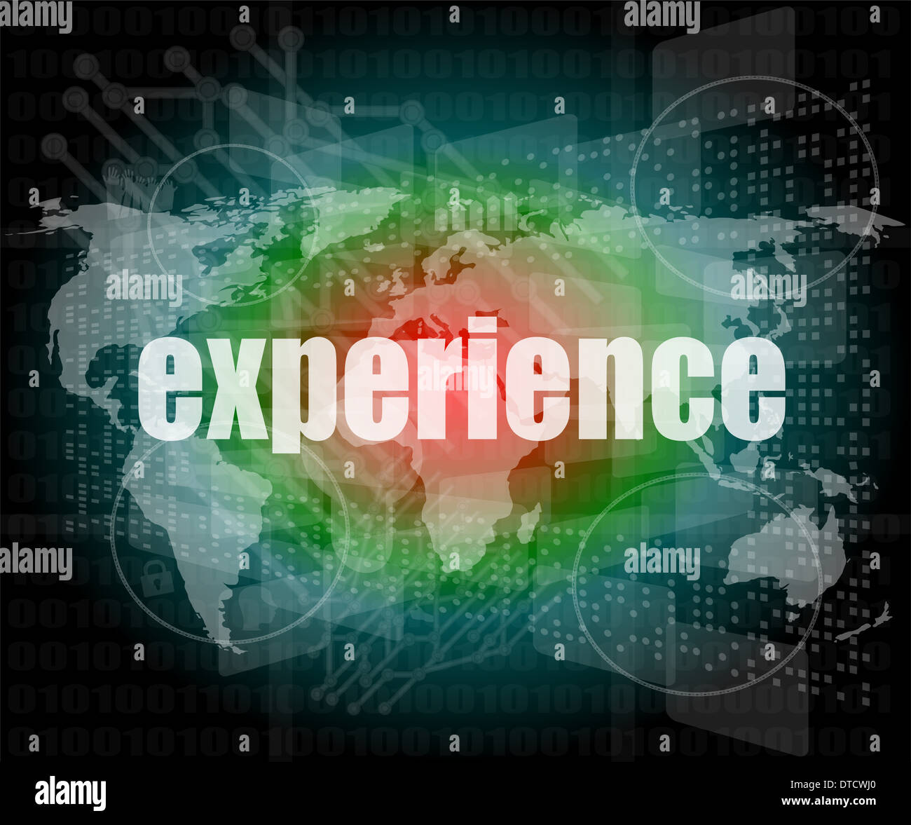 business concept: words experience on digital touch screen Stock Photo ...