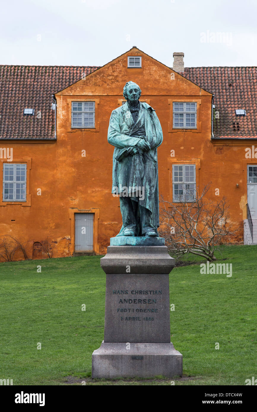 A statue of author Hans Christian Andersen stands in Odense, Denmark ...