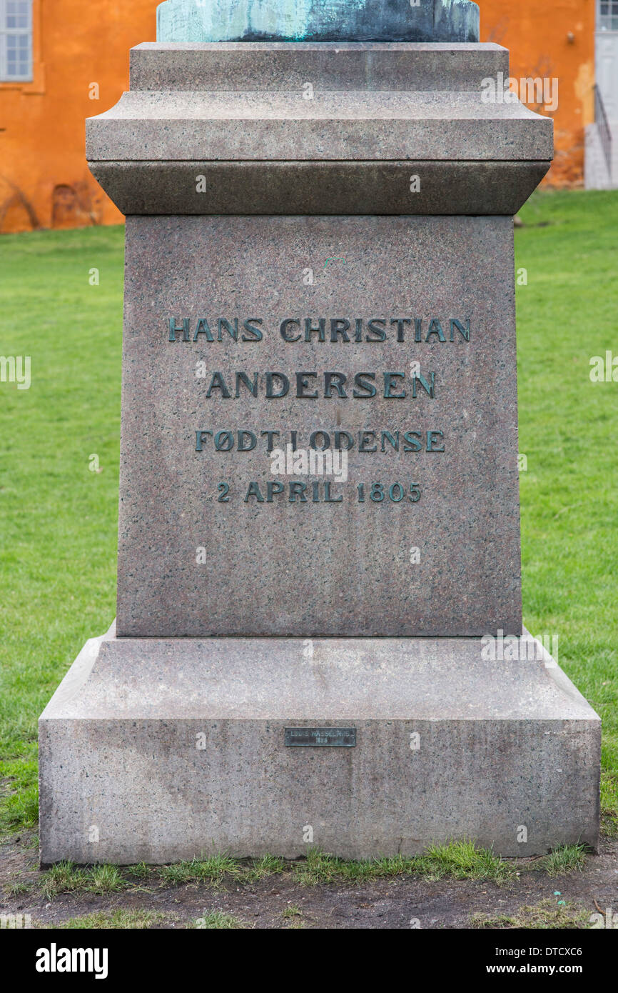A statue of author Hans Christian Andersen stands in Odense, Denmark ...