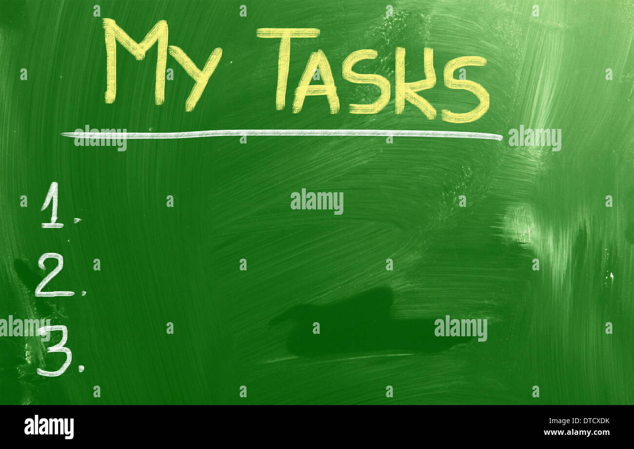 My Tasks Concept Stock Photo - Alamy