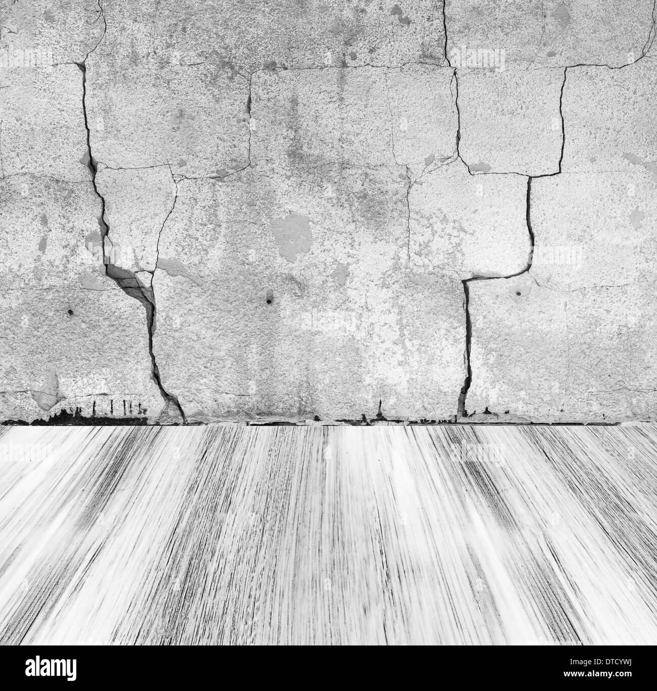 Grunge stone wall and painted wooden floor Stock Photo - Alamy