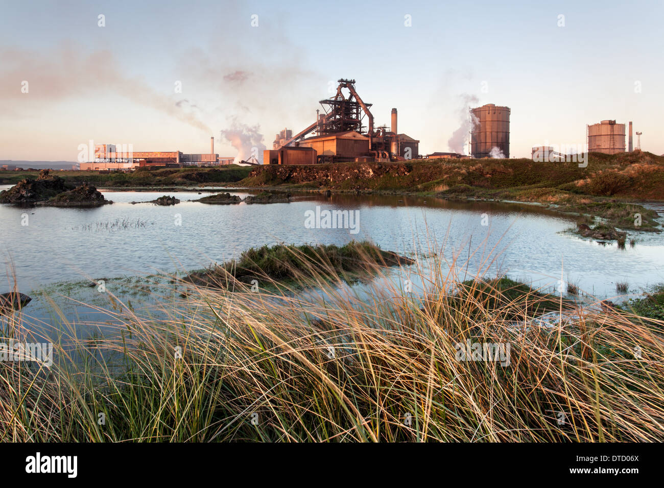 Early Morning, Corus, South Gare, Redcar, Cleveland, England Stock ...