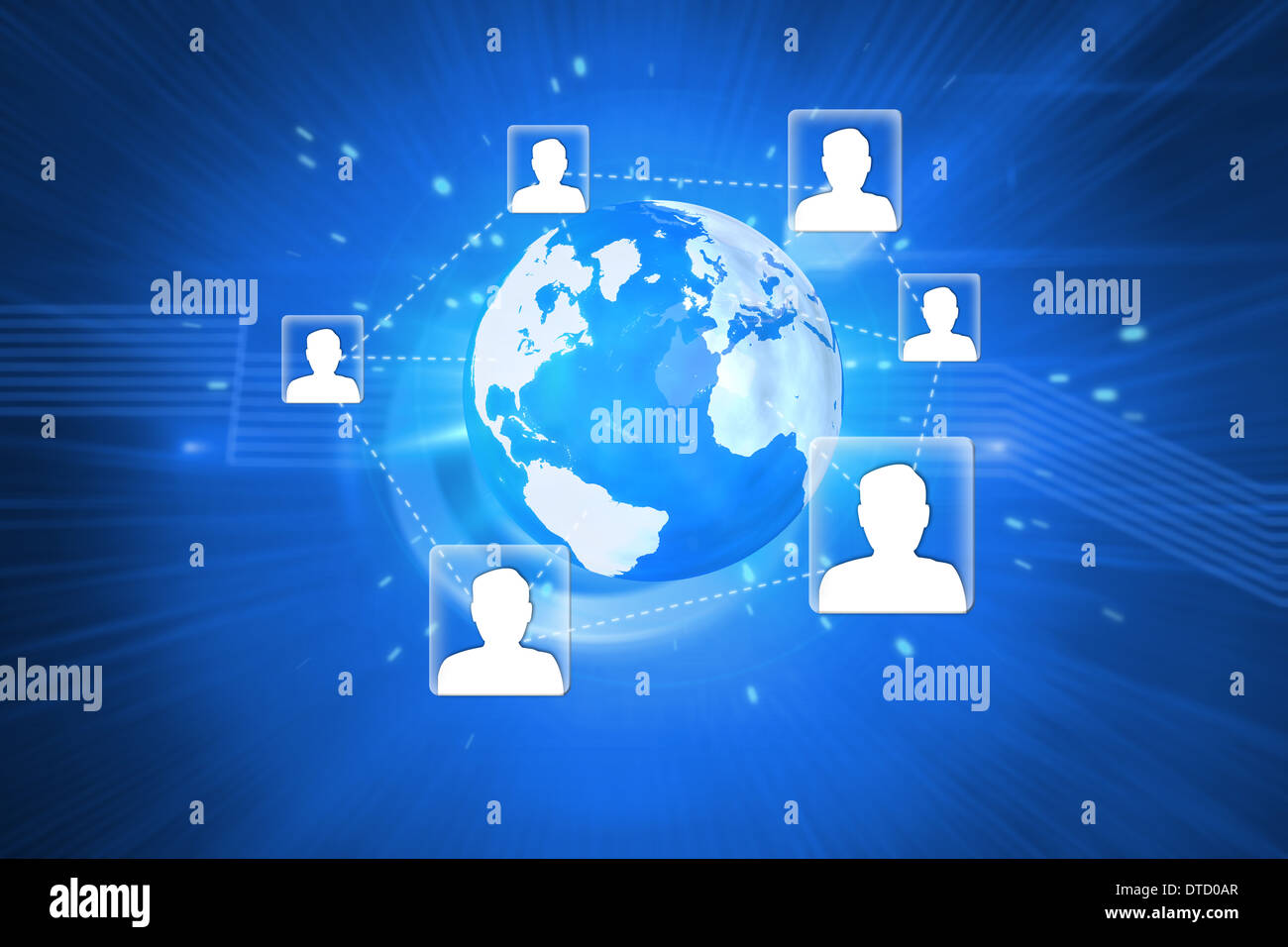 Composite image of global technology background Stock Photo - Alamy