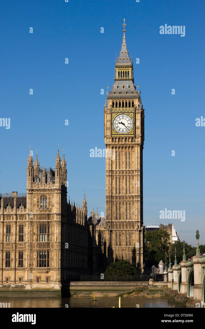 The Clock Tower of the Palace of Westminster (Houses of Parliament) in ...