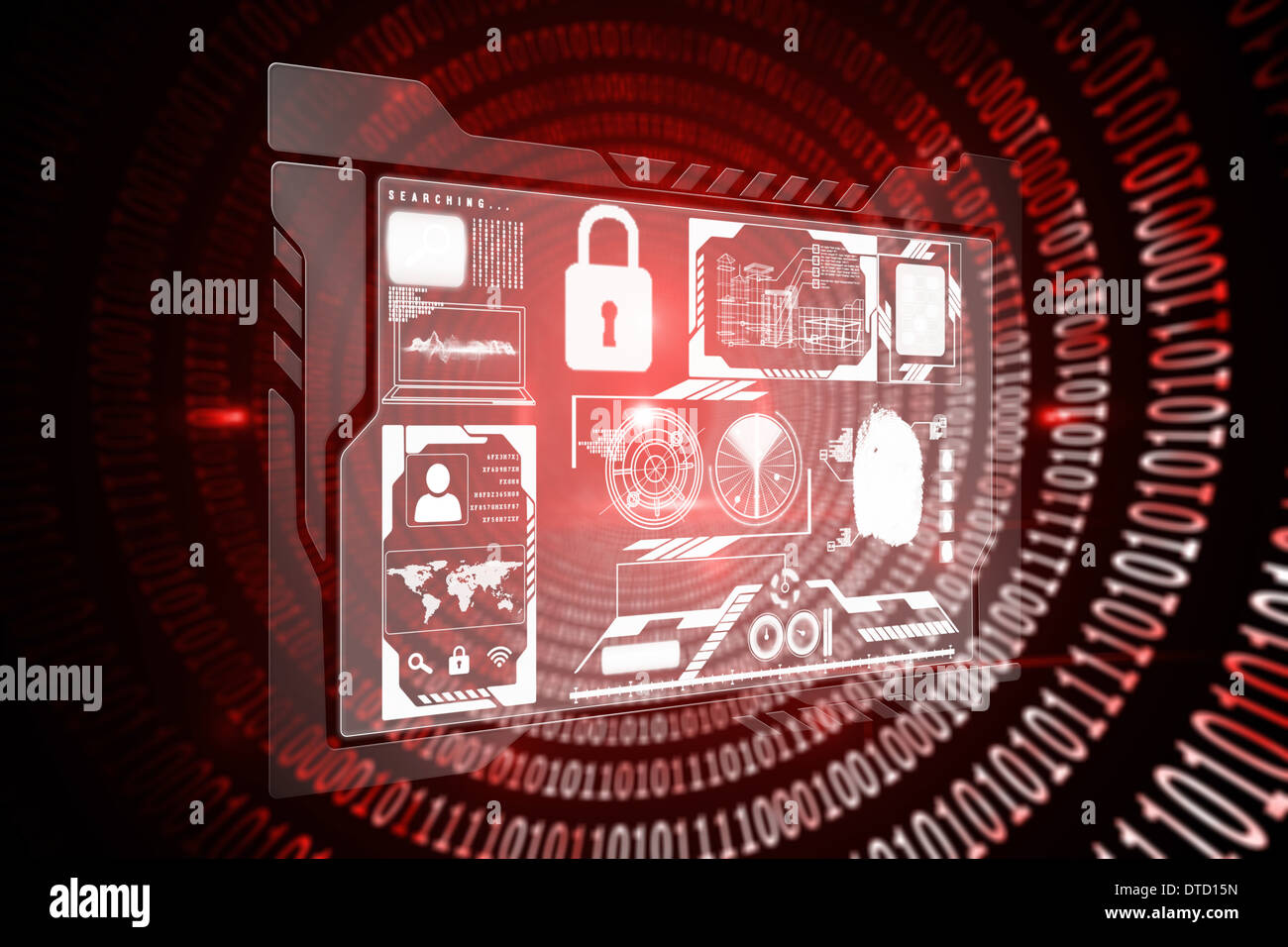 Composite image of security interface Stock Photo - Alamy
