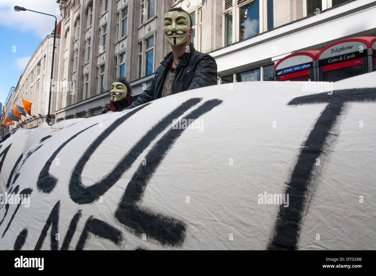 London February 15th 2014. A handful of computer hacking group ...
