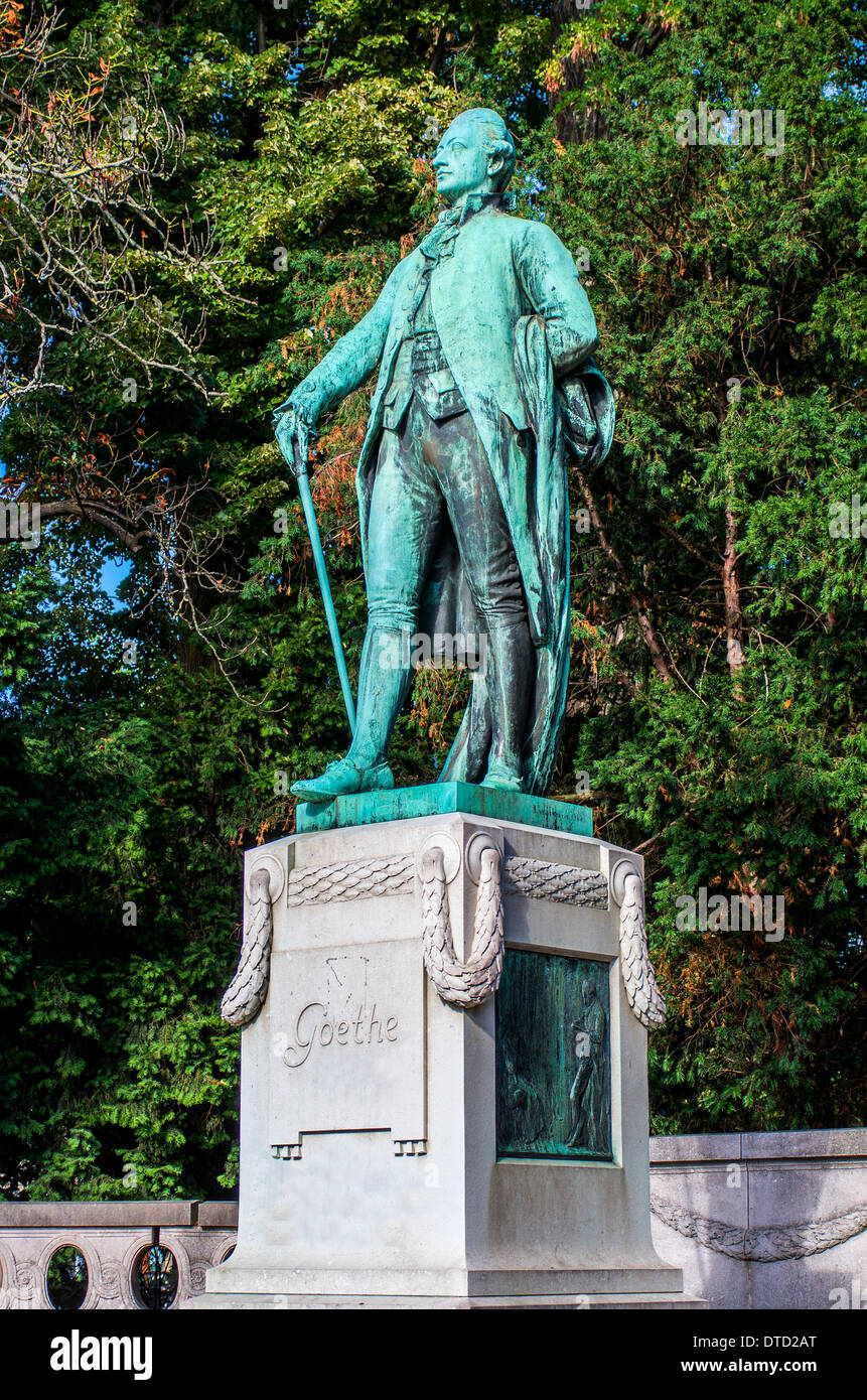 Strasbourg, Johann Wolfgang Von Goethe statue by sculptor Ernst ...