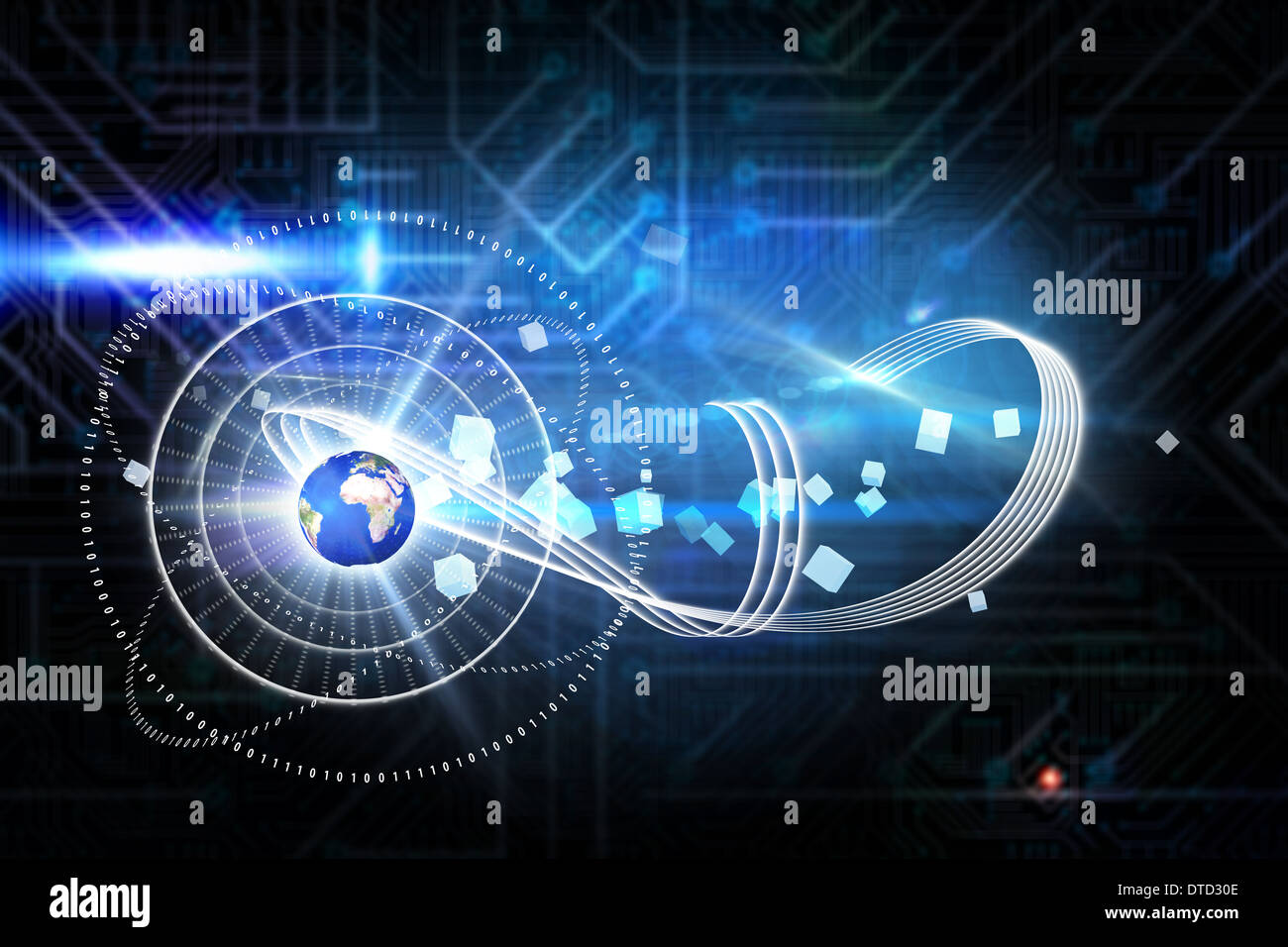Composite image of global technology background Stock Photo - Alamy