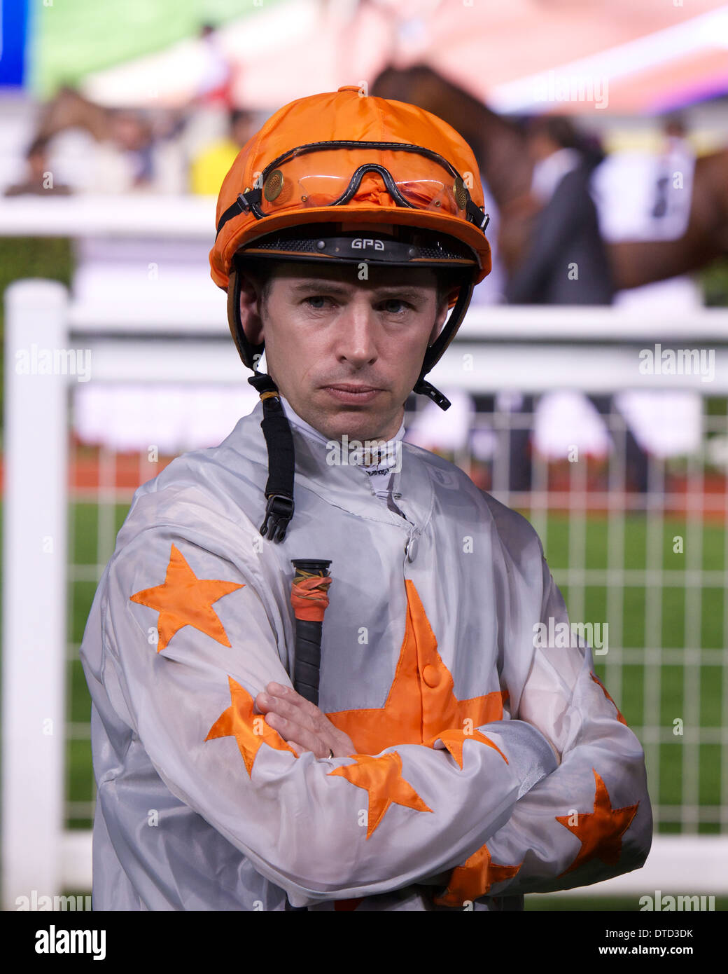 Brett Doyle before the start of Race 2 at Meydan race track during the ...