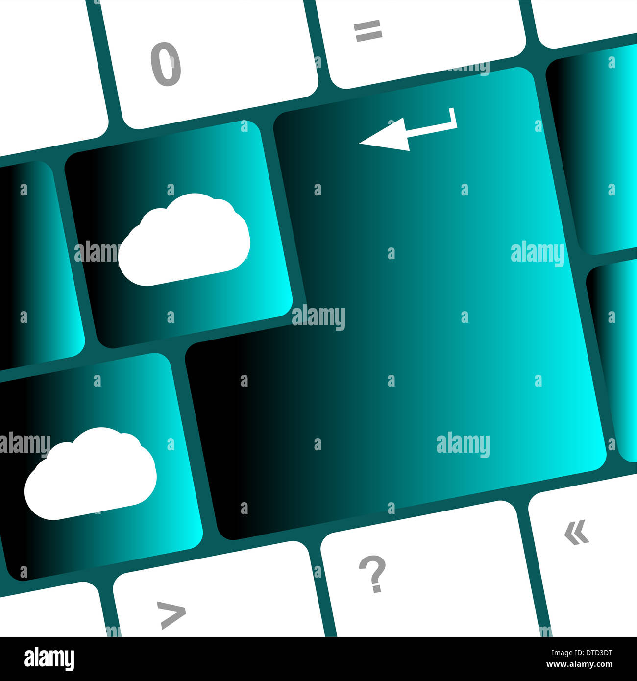 Cloud computing concept on computer keyboard Stock Photo - Alamy