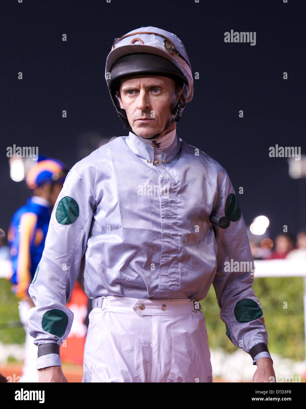 Ted Durcan before the start of Race 4 at Meydan race track during the ...