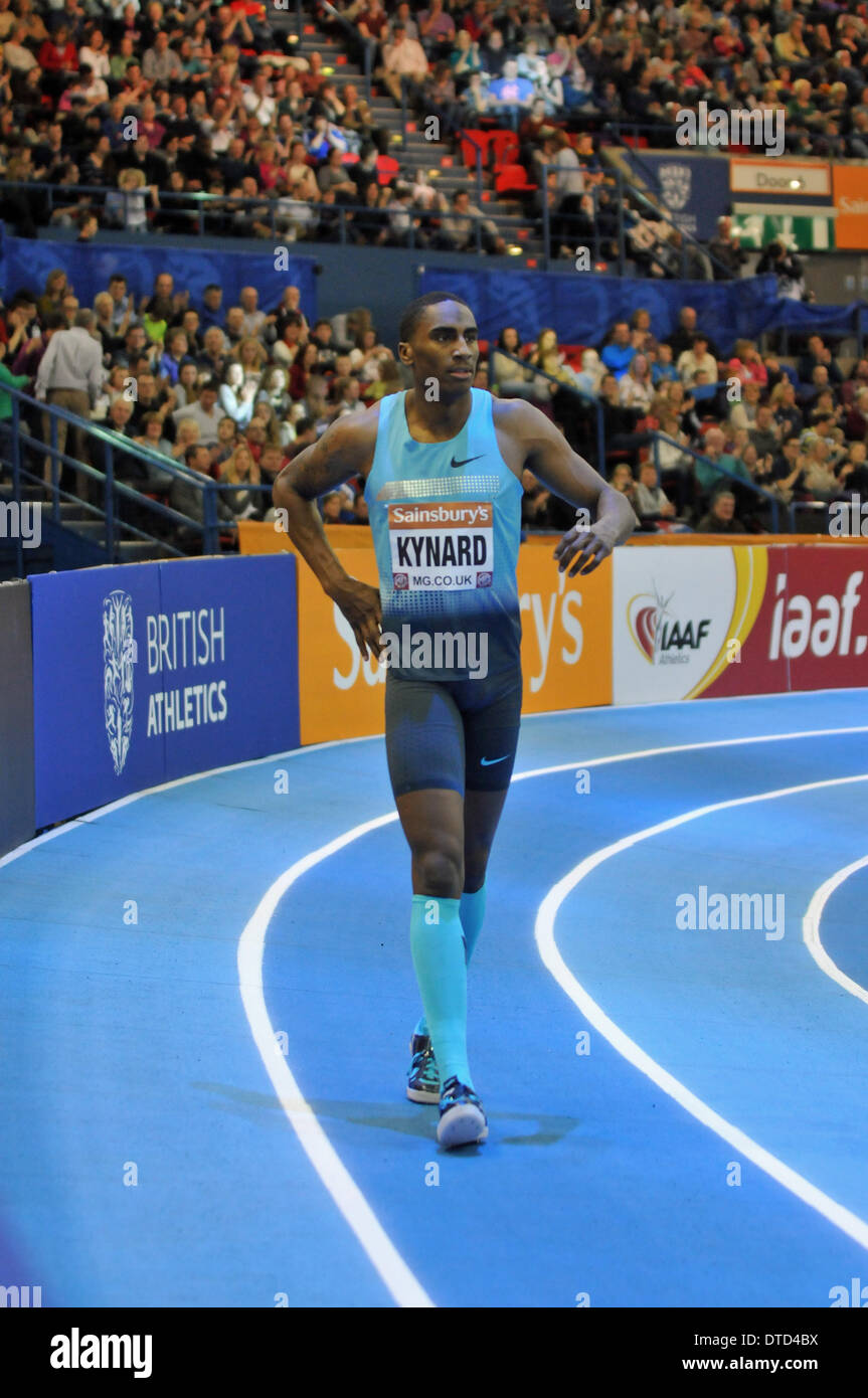 Track and field stars at Birmingham Indoor athletics, Uk 2015 Stock ...