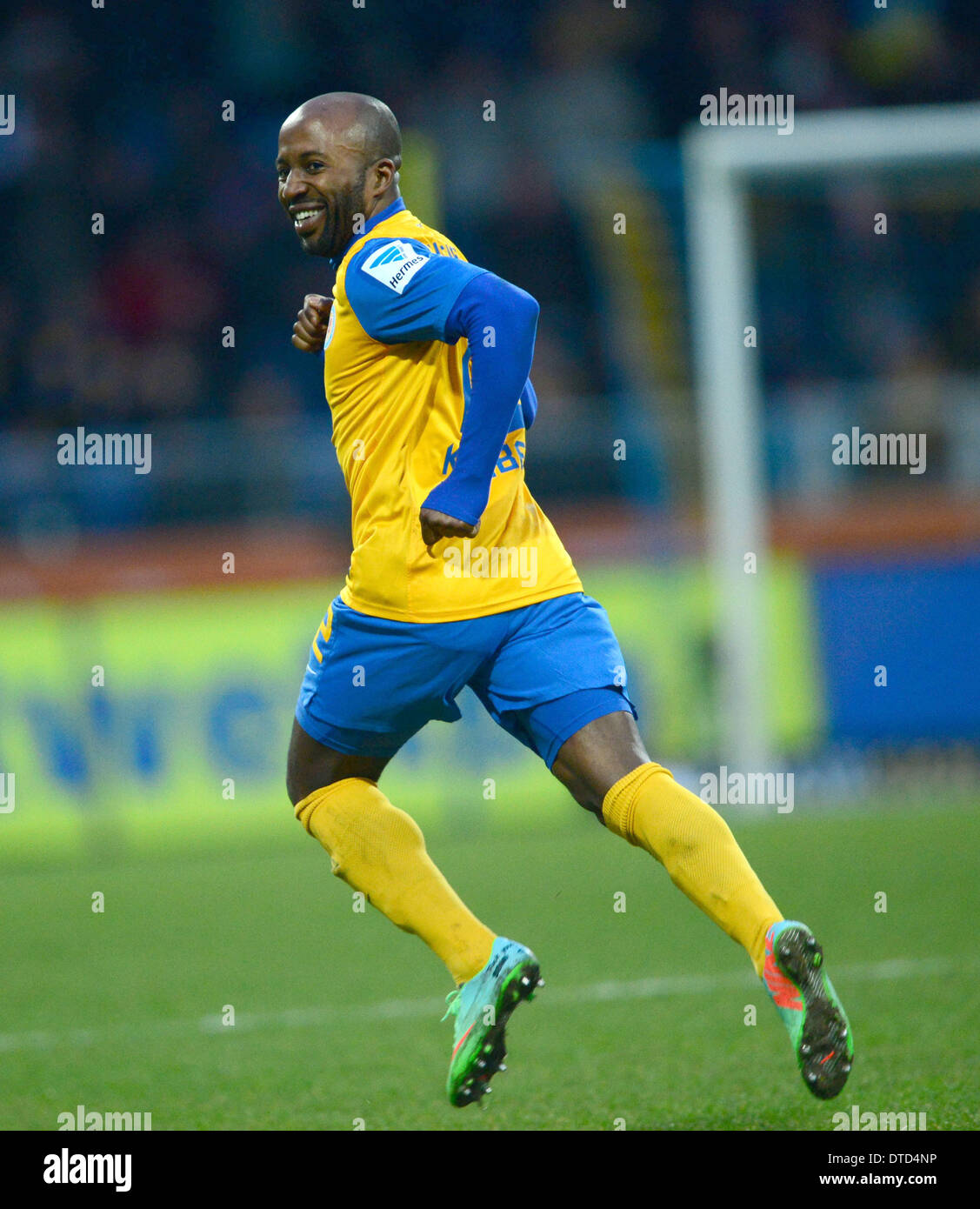 Braunschweig, Germany. 15th Feb, 2014. Braunschweig's Domi Kumbela ...
