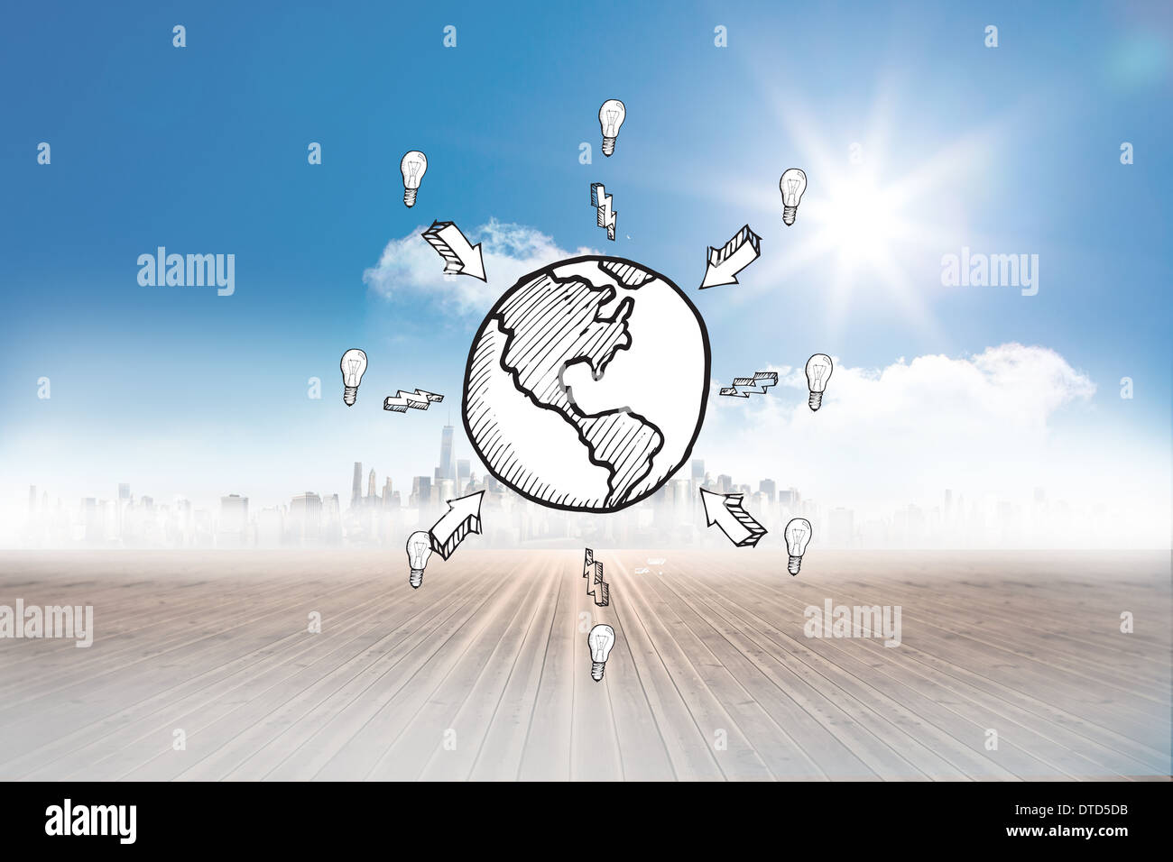 Arrows pointing earth arrow hi-res stock photography and images - Alamy