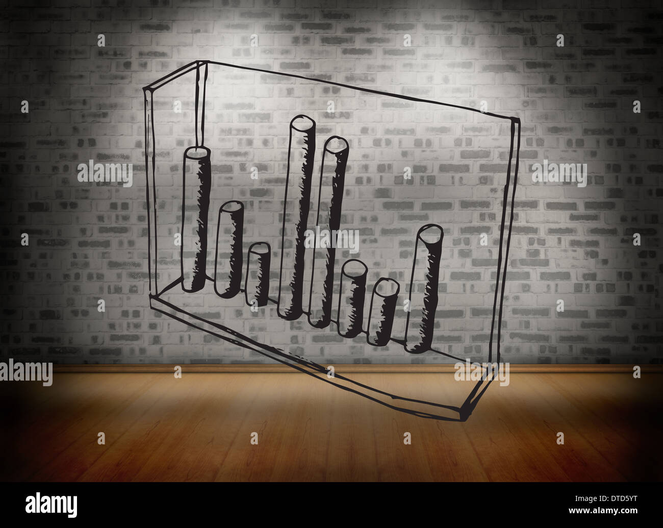 Composite image of bar chart doodle Stock Photo - Alamy