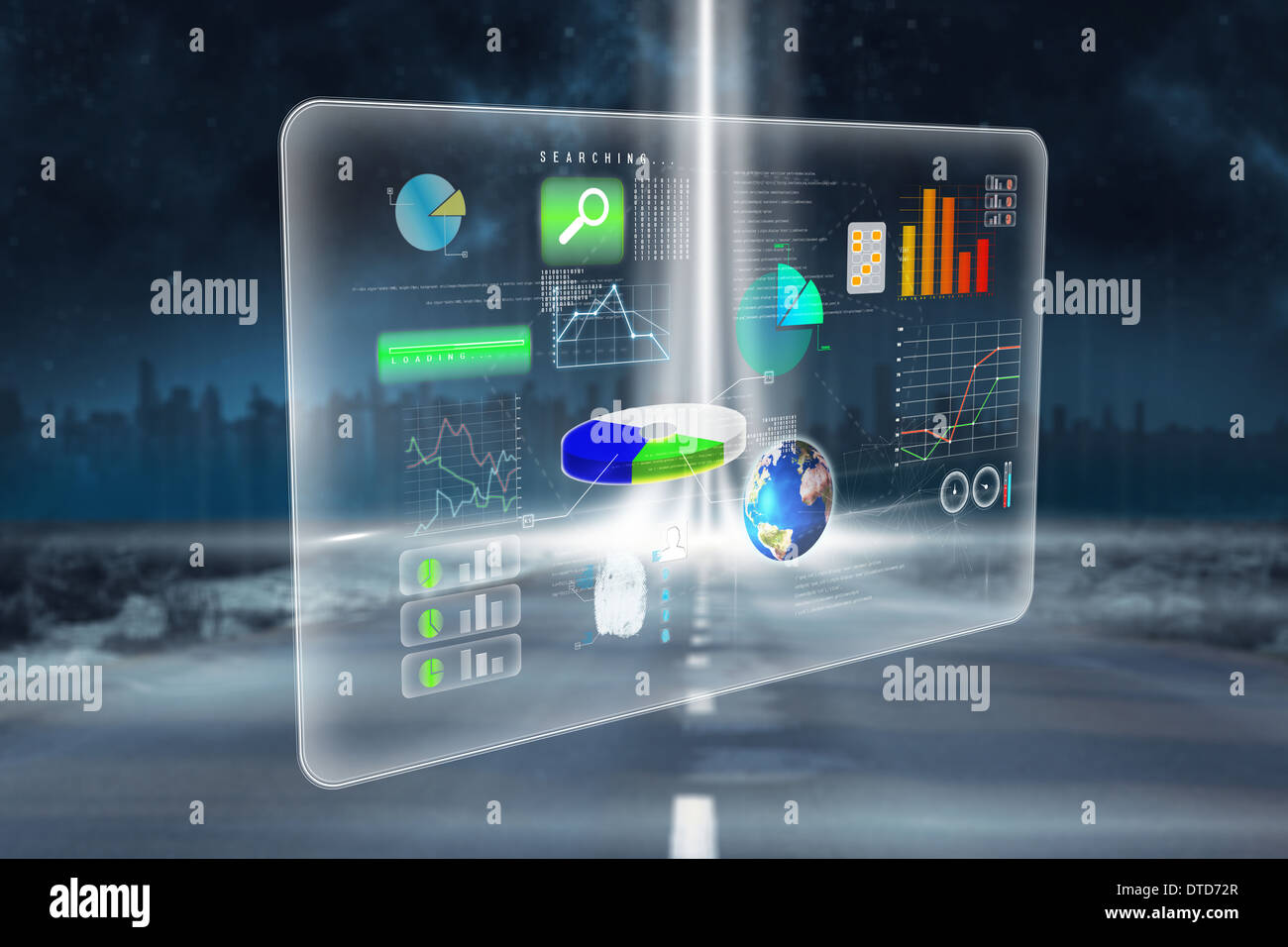 Composite image of global technology background Stock Photo - Alamy