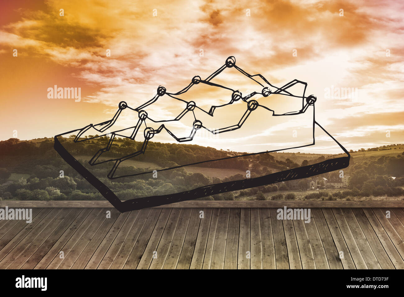 Composite image of data analysis doodle Stock Photo - Alamy