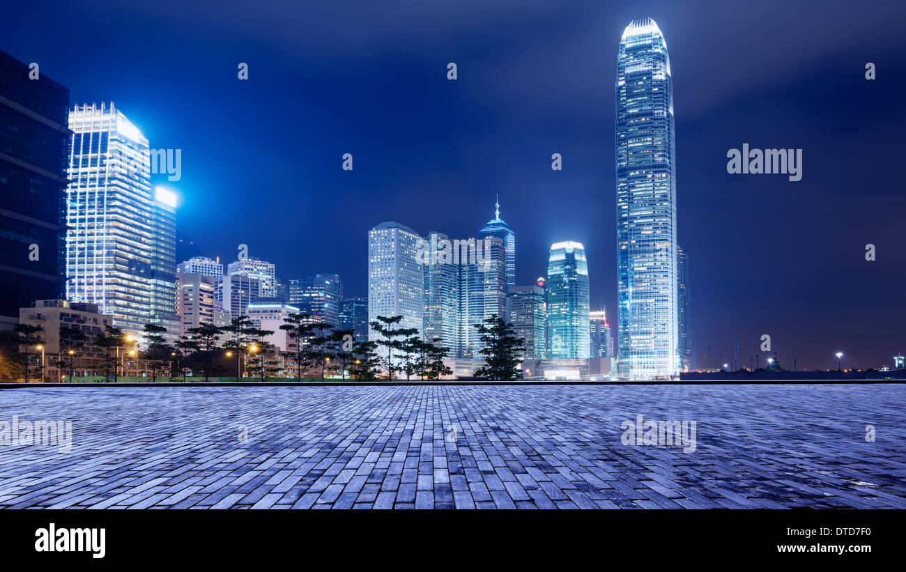 The city square at night Stock Photo - Alamy