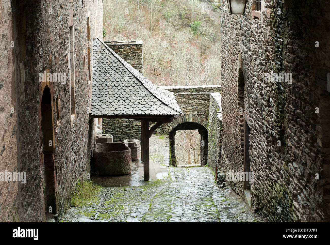 Street in Conques, a place for pilgims on the Chemin de Saint-Jaques-de ... Street in Conques, a place for pilgims on the Chemin de Saint-Jaques-de ...