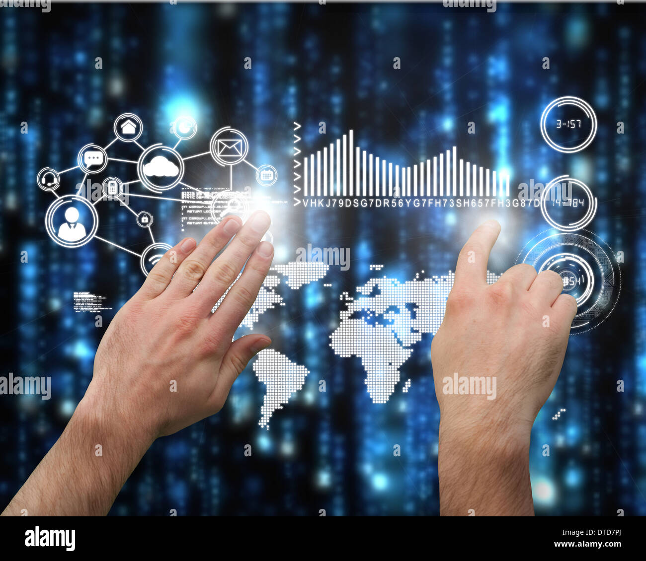 Composite image of hands pointing and presenting Stock Photo - Alamy