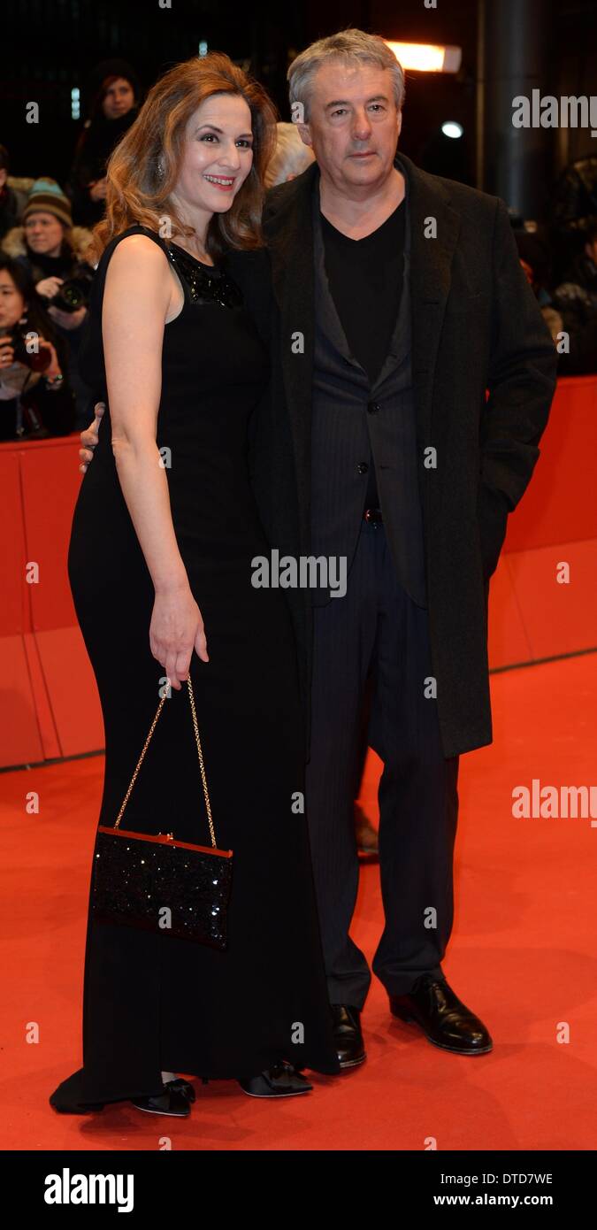 Berlin, Germany. 15th Feb, 2014. German actress Martina Gedeck and her ...