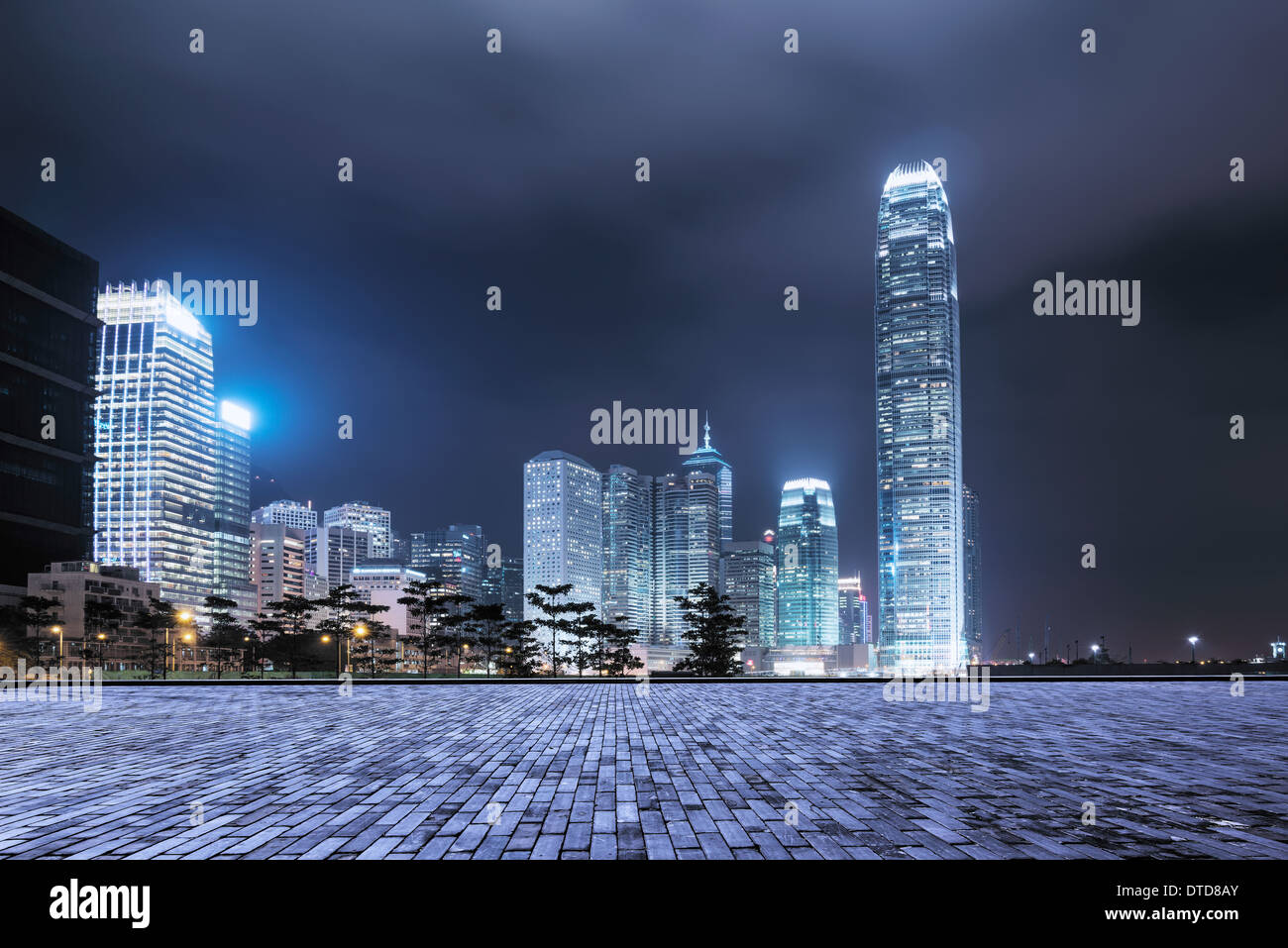 The city square at night Stock Photo - Alamy