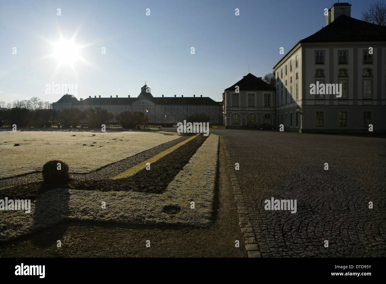 The Marstallmuseum and Schloss Nymphenburg, Munich, Germany, on a ...