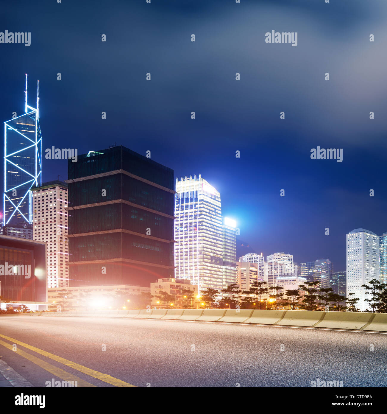 The city square at night Stock Photo - Alamy