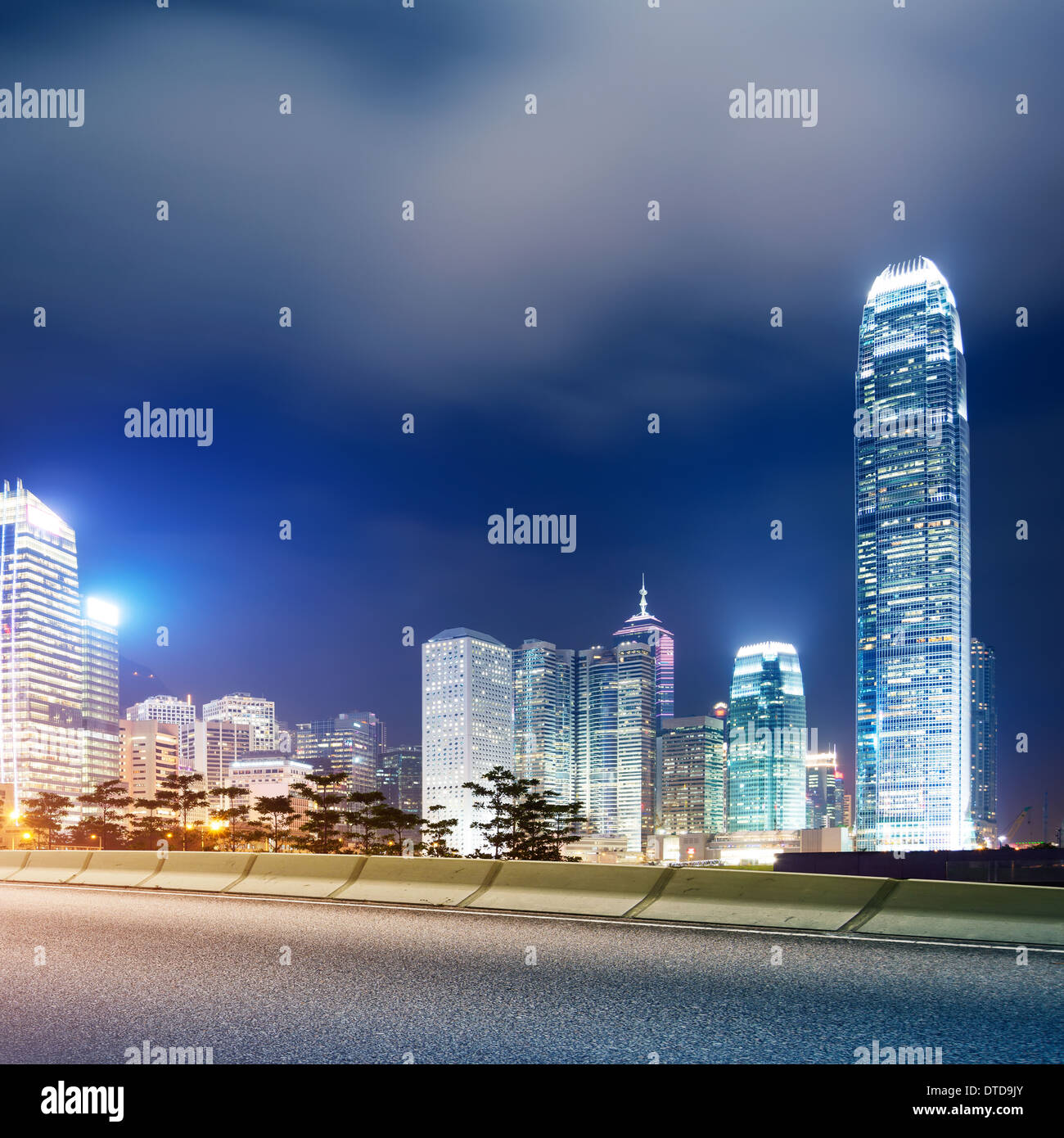 The city square at night Stock Photo - Alamy