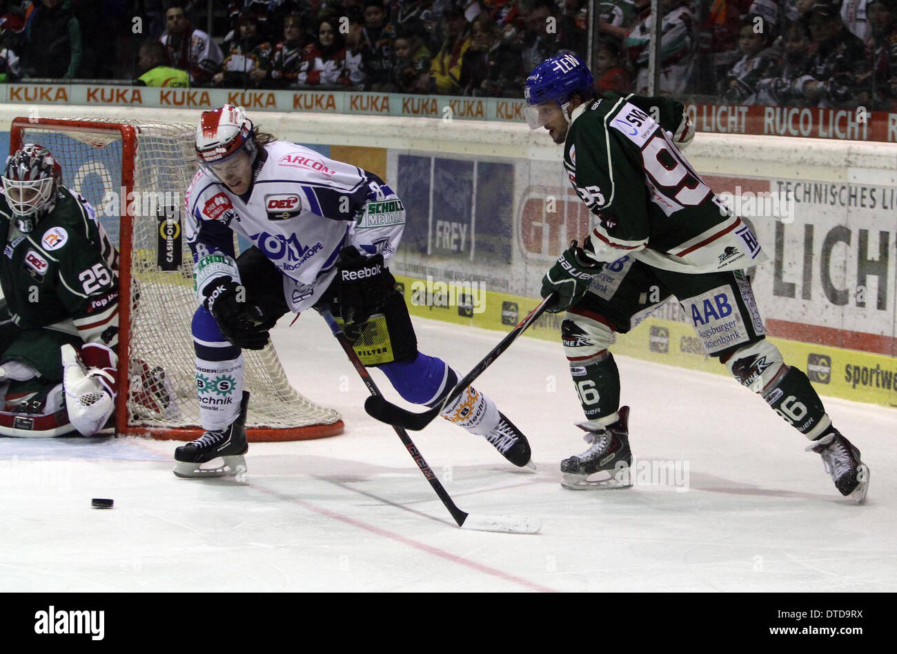 Augsburg, Germany. 15th Feb, 2014. from left Patrick EHELECHNER ...