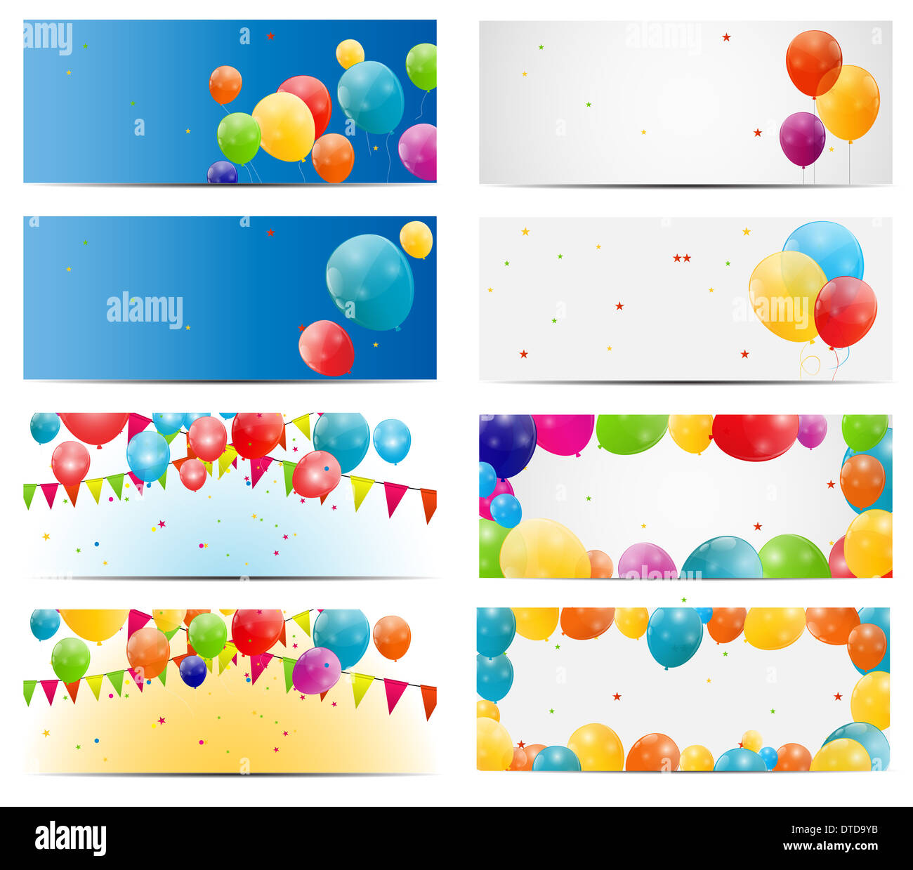 Color glossy balloons card background vector illustration Stock Photo ...