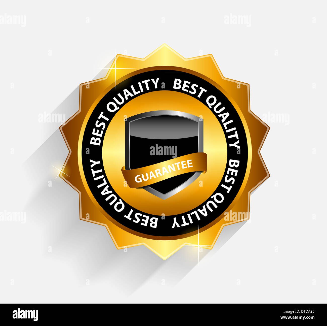 Gold Label Sign Template Vector Illustration Stock Photo - Alamy