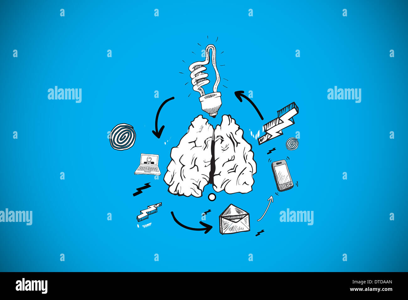 Composite image of idea flowchart doodle Stock Photo - Alamy