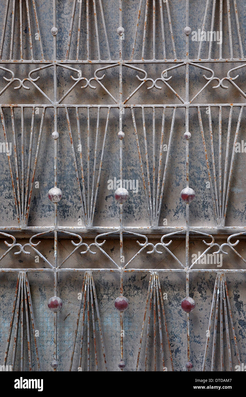 Vintage rusty pattern abstract door grille motif grungy background ...