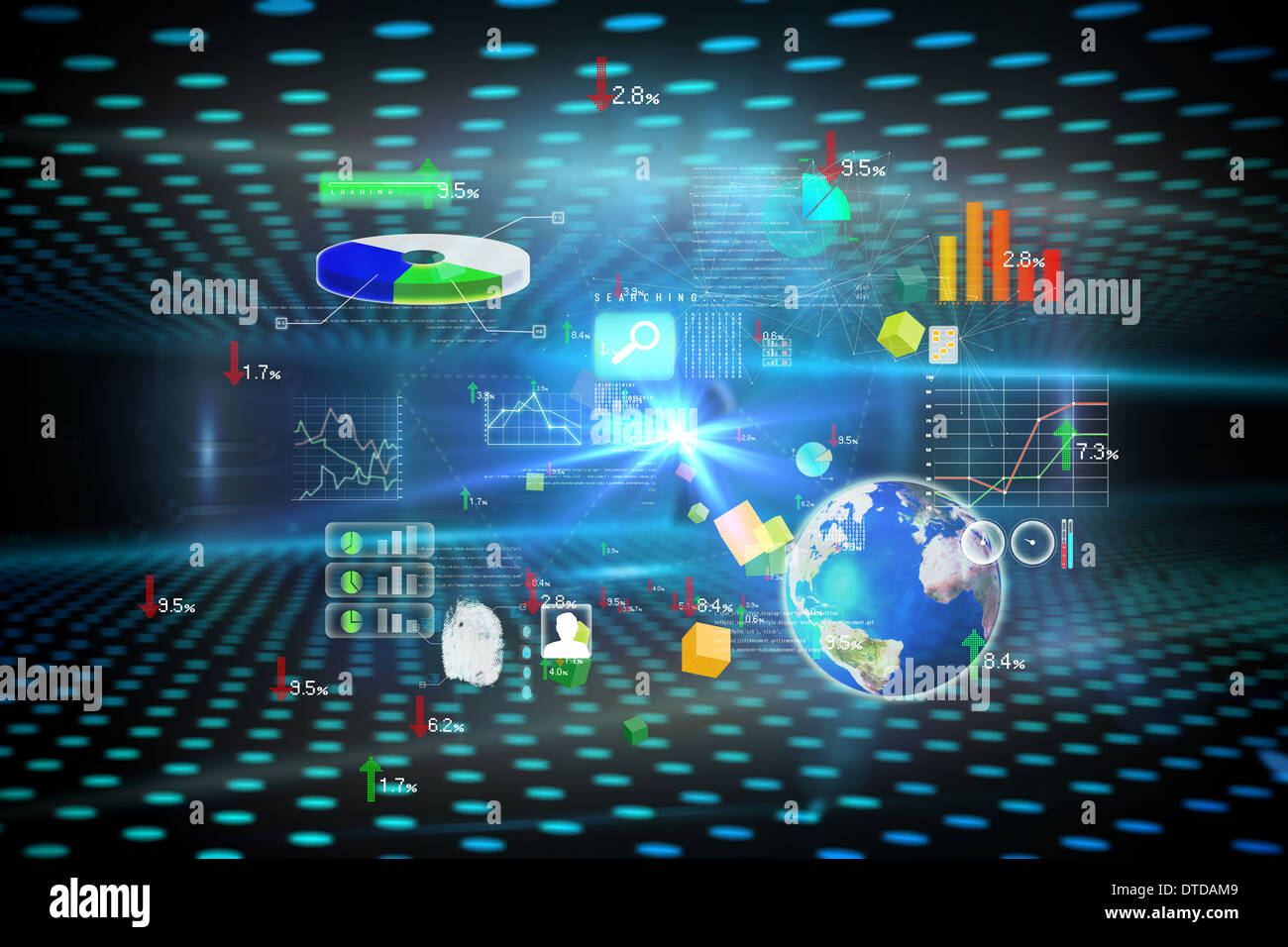 Composite image of global technology background Stock Photo - Alamy