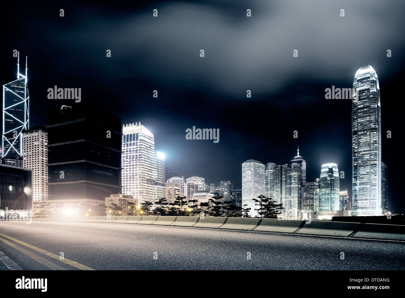 The city square at night Stock Photo - Alamy