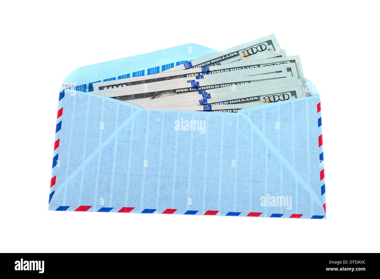 Envelope with cash in dollars isolated on white background Stock Photo ...