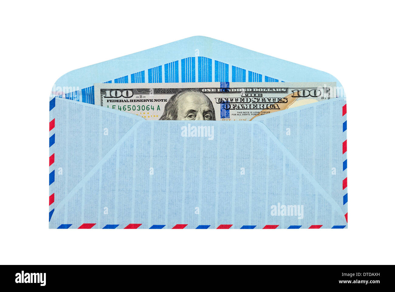 Envelope with cash in dollars isolated on white background Stock Photo ...