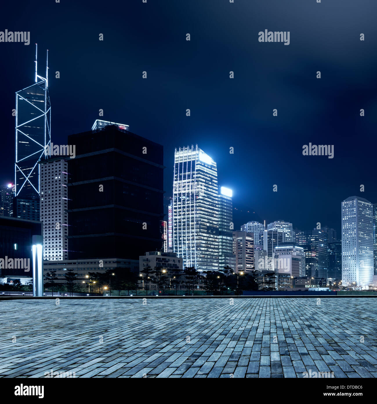 The city square at night Stock Photo - Alamy