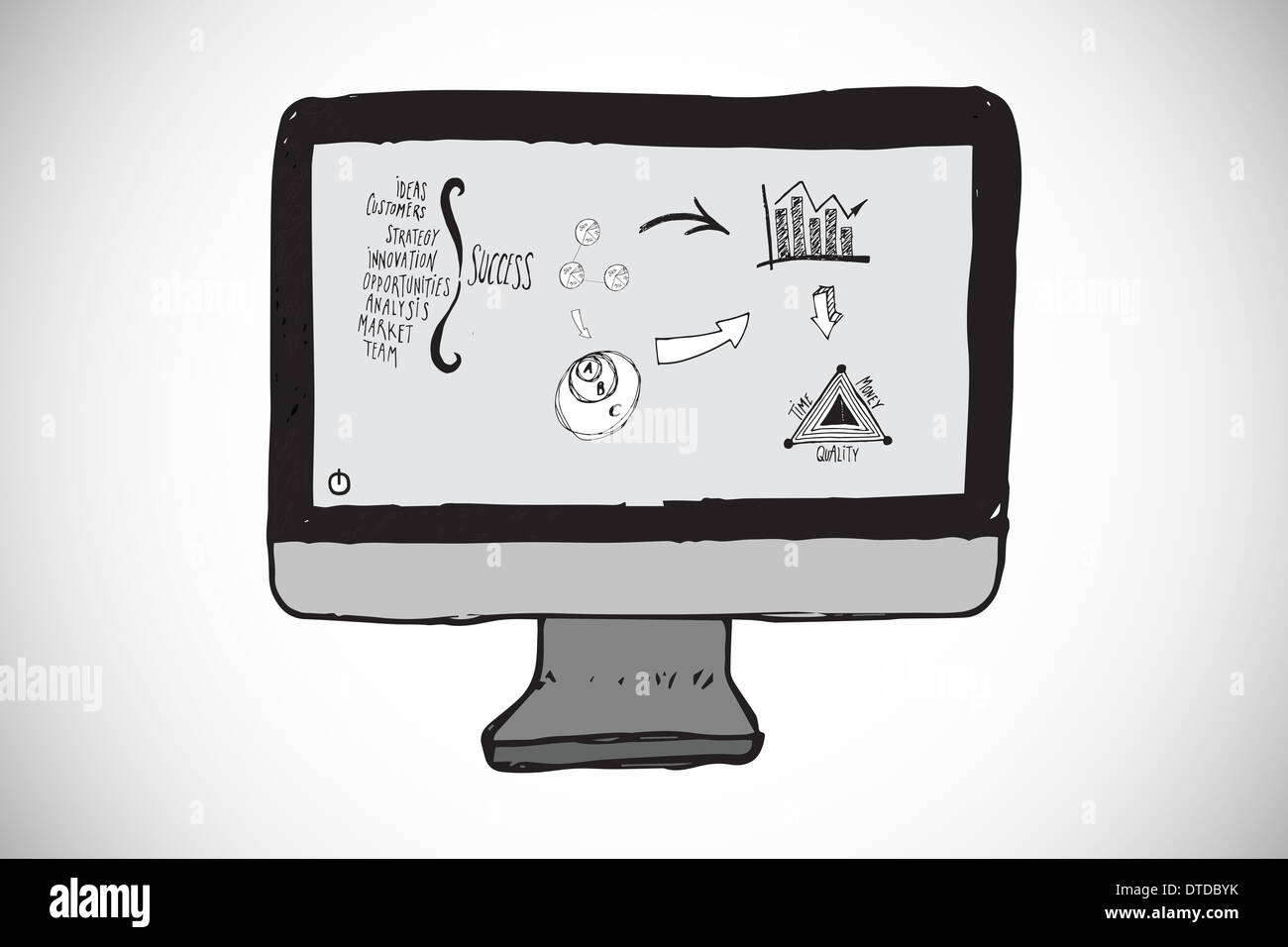 Doodles on screen hi-res stock photography and images - Alamy
