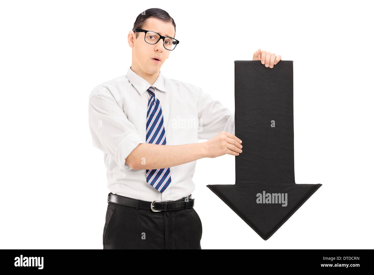 Arrow pointing down hi-res stock photography and images - Alamy