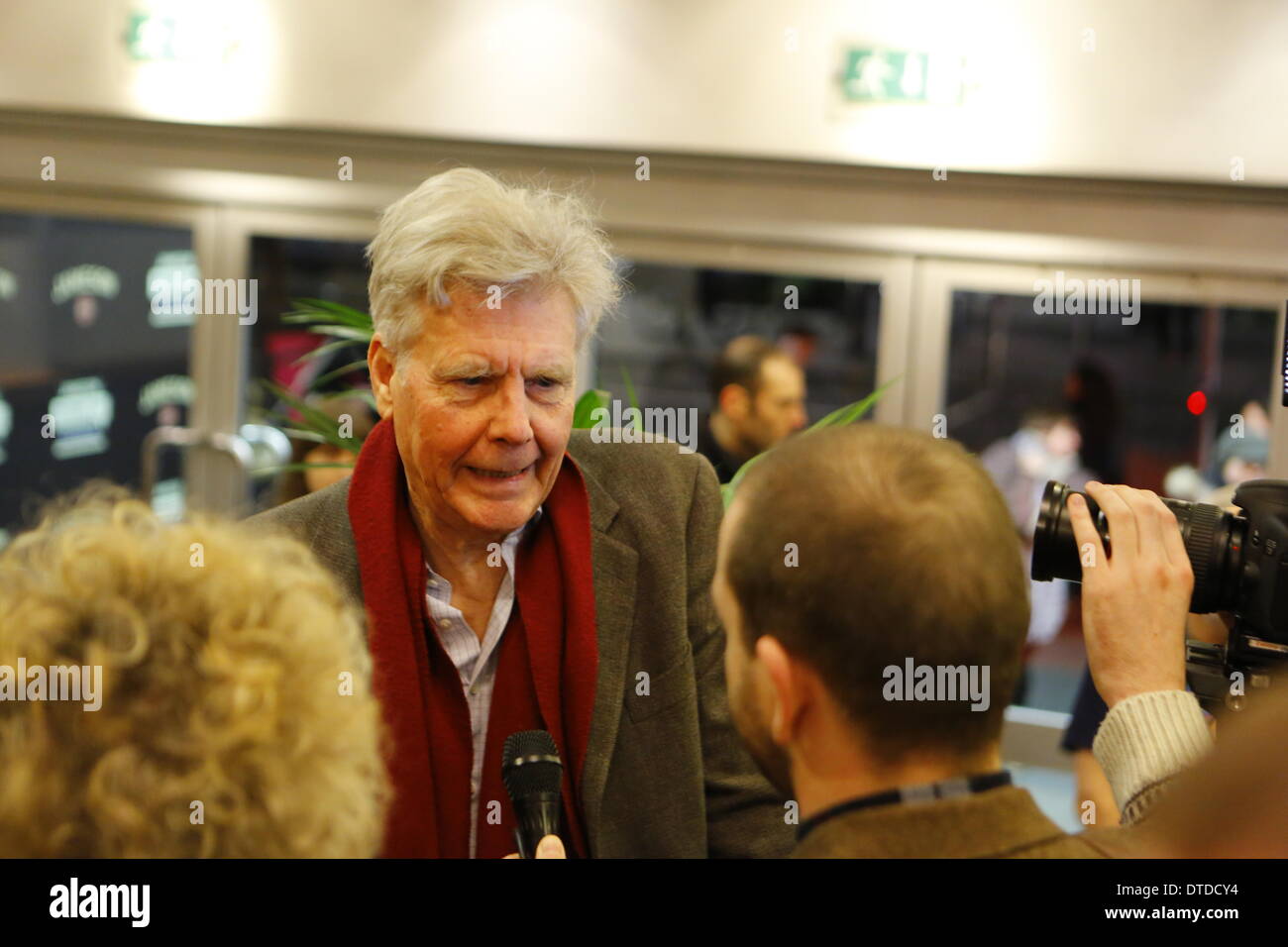 Dublin, Ireland. 15th February 2014. Cast member James Fox gives a ...