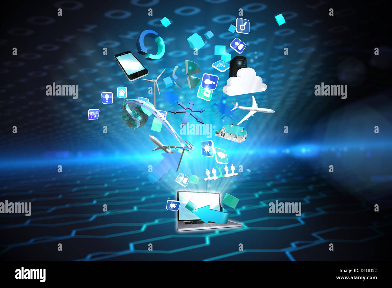 Composite image of computer applications Stock Photo - Alamy