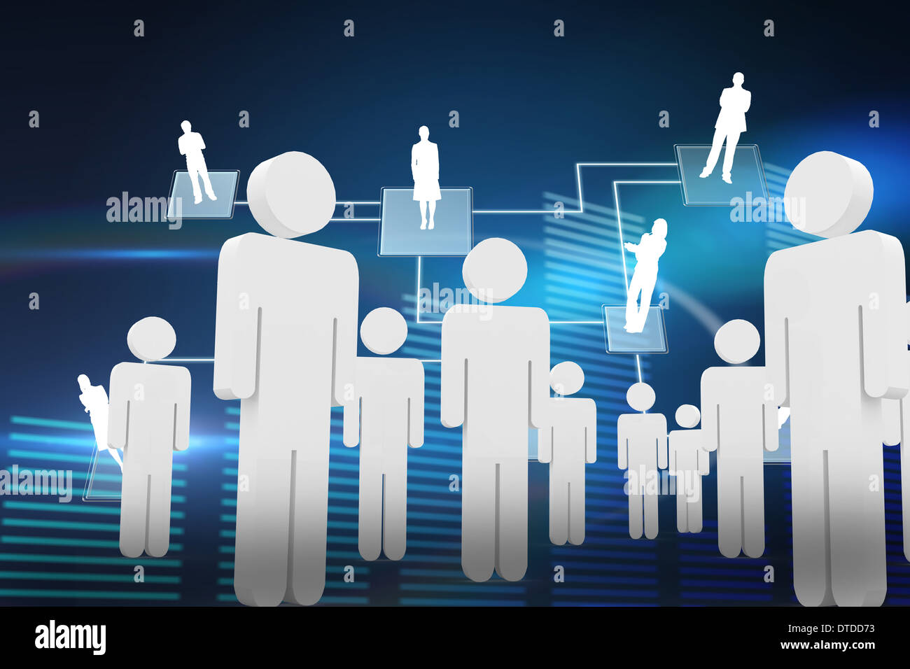 Composite image of many white characters Stock Photo - Alamy