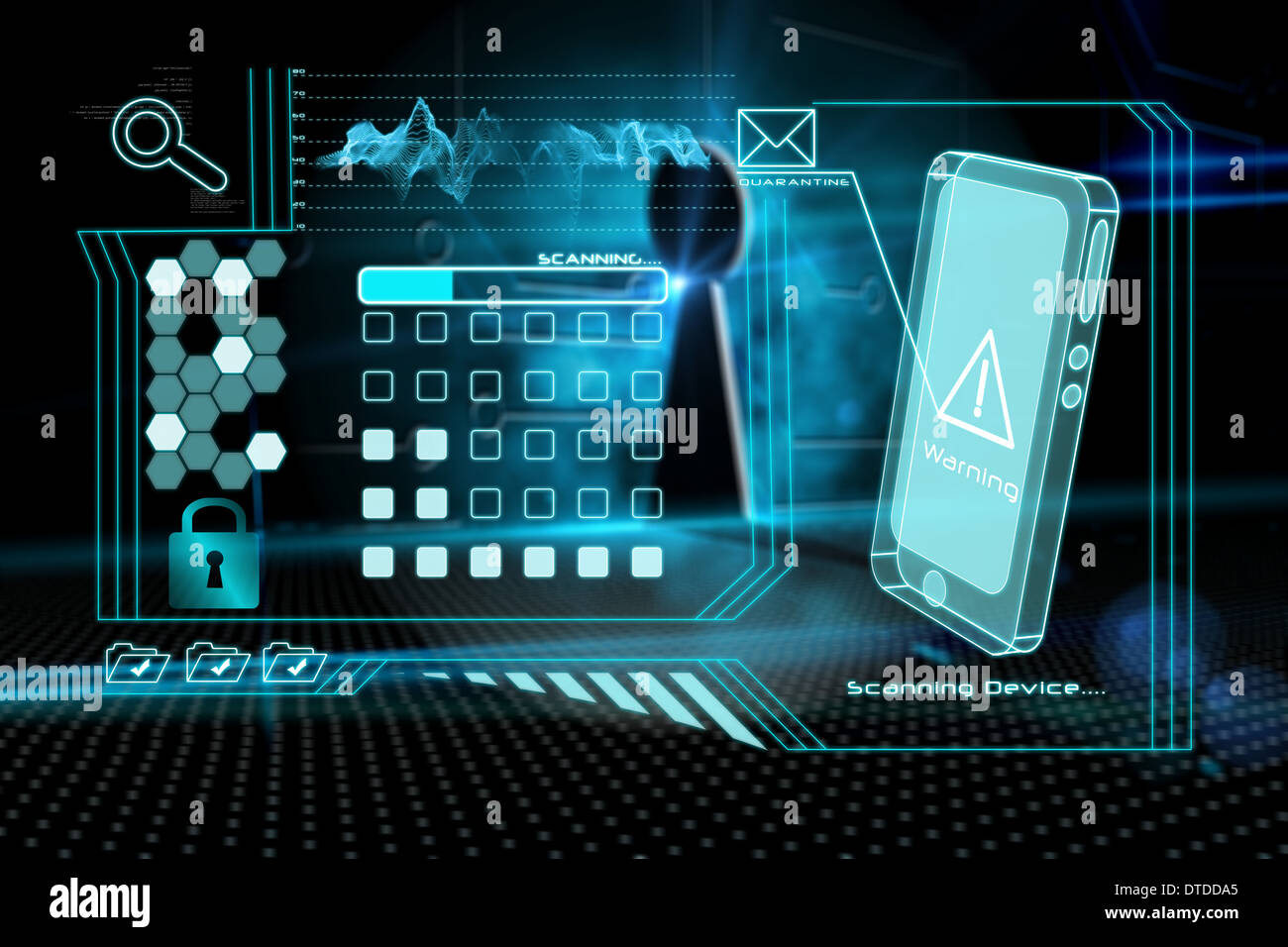 Composite image of security interface Stock Photo - Alamy