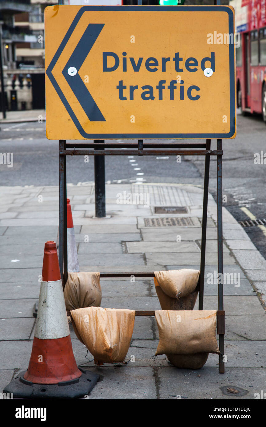 Diversion Road Signs High Resolution Stock Photography and Images - Alamy